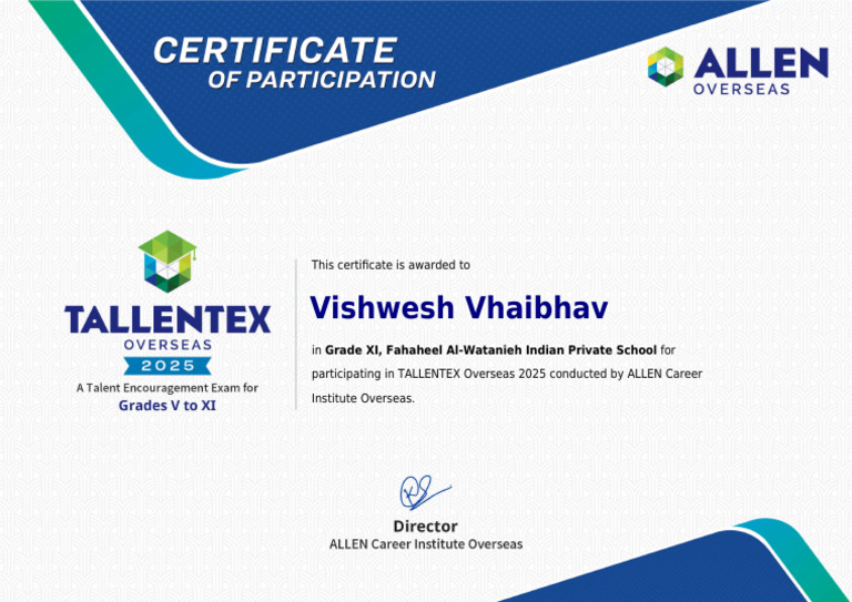 Participation Certificate | PDF