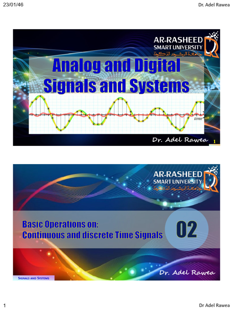 Chapter - 2 - S&S Operations On CT and DT Signals | PDF | Discrete Time And Continuous Time ...