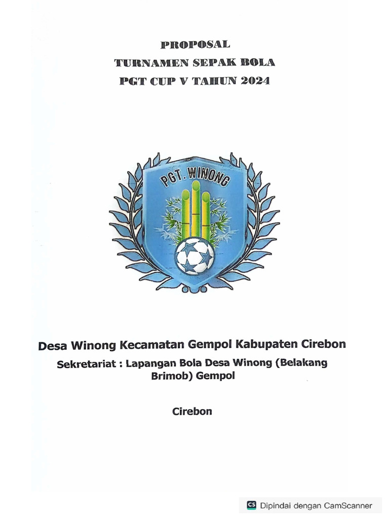 Proposal PGT Cup V 2024 | PDF