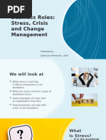 2025 BSTD Grade 11 Week 2 Chapter 8 Stress, Crisis and Change Management | PDF | Occupational ...