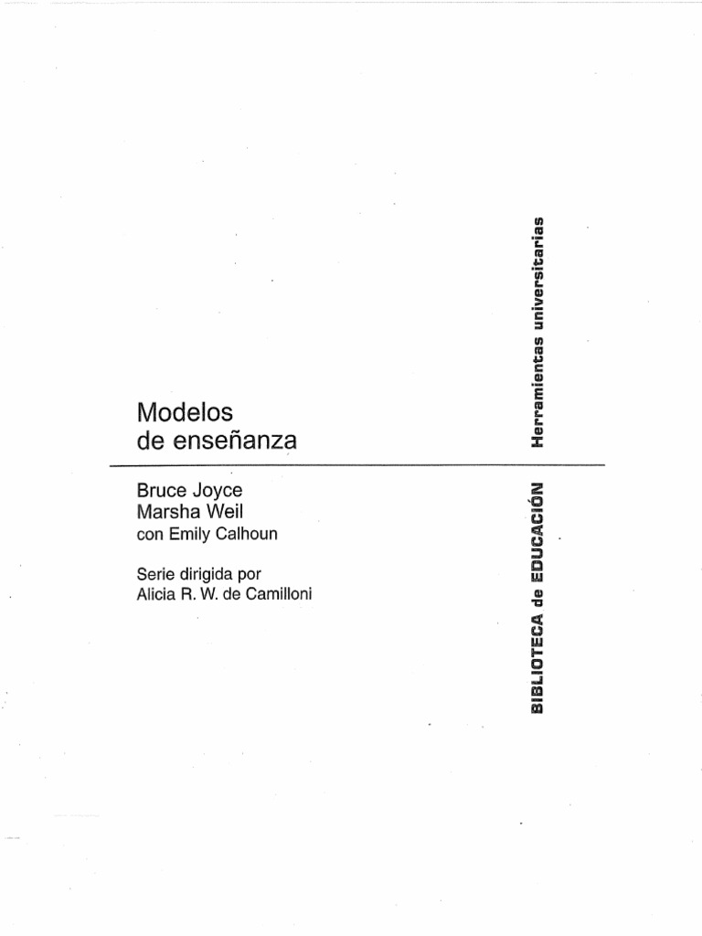 Modelos de Ensenanza Bruce Joyce Marsha Weil Emily Calhoun PDF | PDF