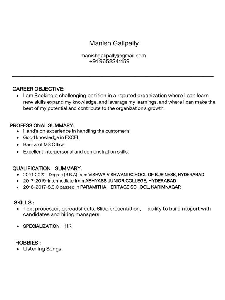 Manish Resume | PDF