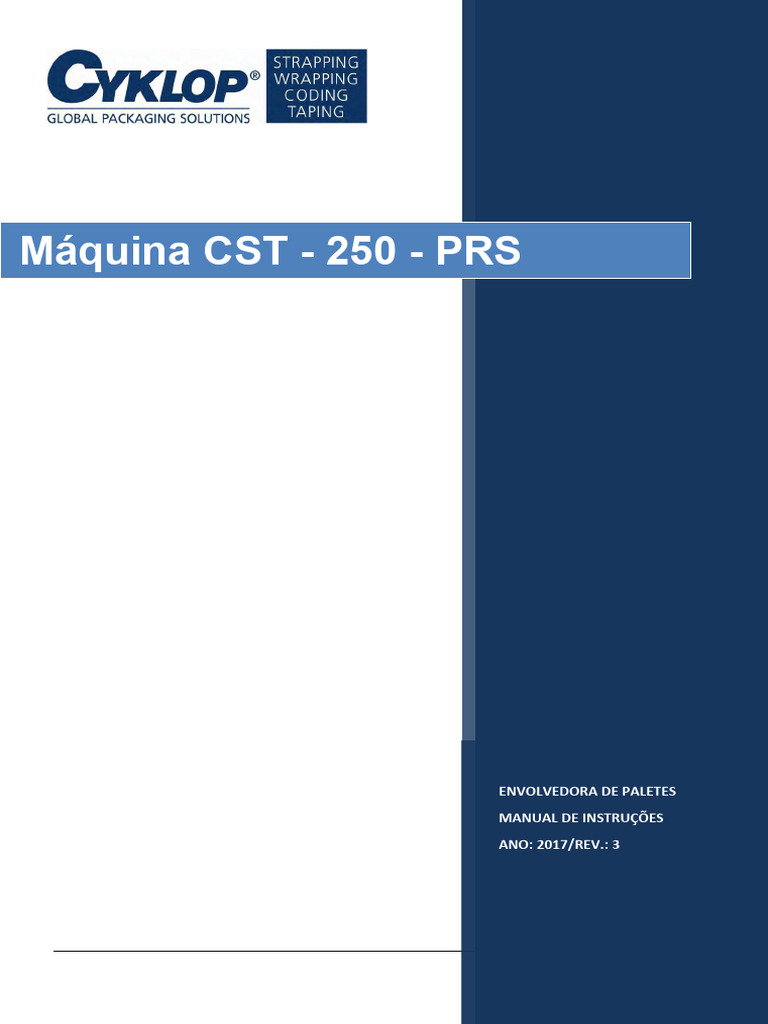 Manual da Máquina CST-250-PRS | PDF | Eletricista | Máquinas