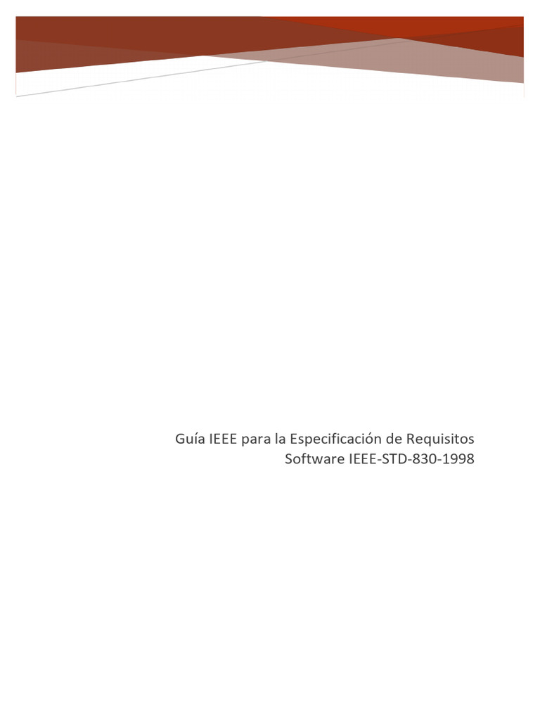 Guía IEEE-STD-830 para ERS Software | PDF | Software | Ingeniería de ...