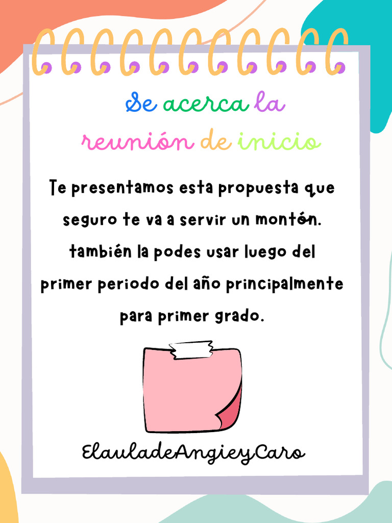 Propuesta para Reunión de Primer Grado | PDF