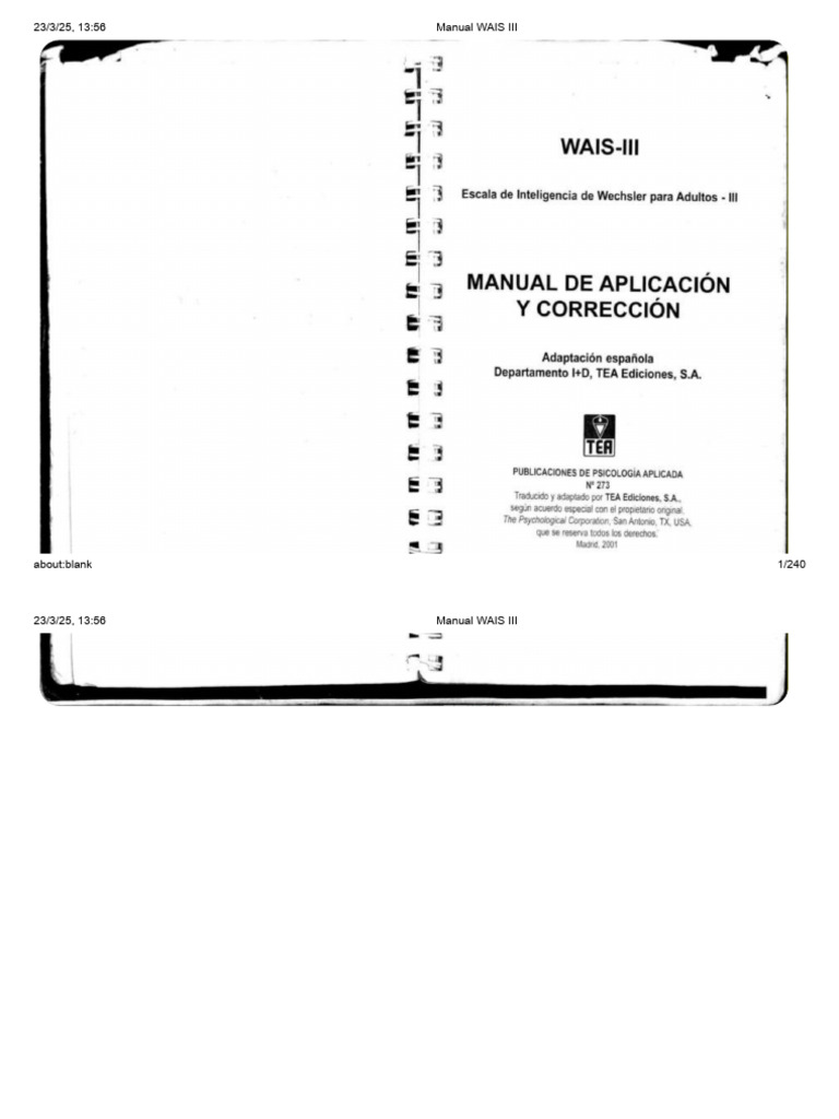 Manual Wais III | PDF