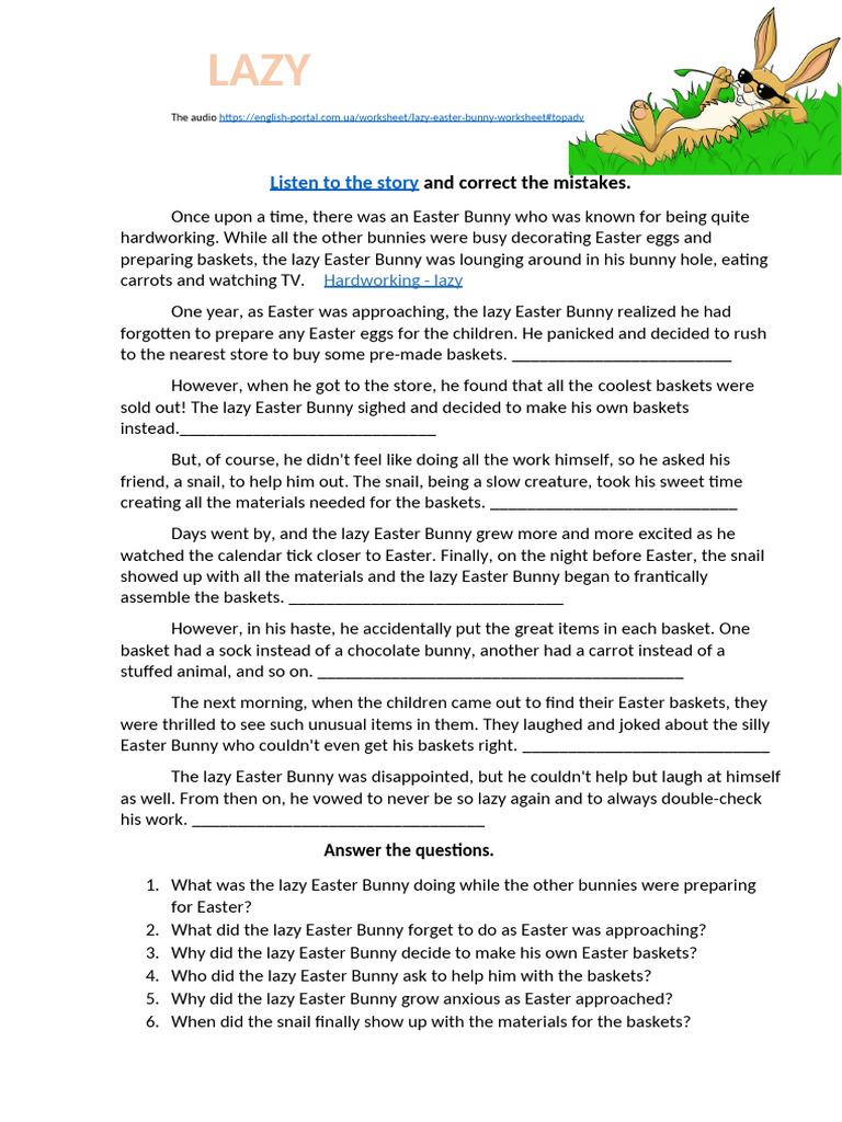 Lazy Easter Bunny Easter - 149234 | PDF | Easter