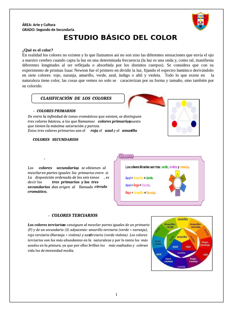 Estudio Básico Del Color 2do. Semana 5 | PDF | Color | Sistema visual