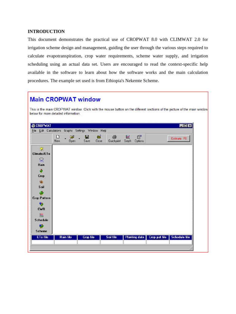 CROPWAT 8.0 User Guide for Irrigation | PDF