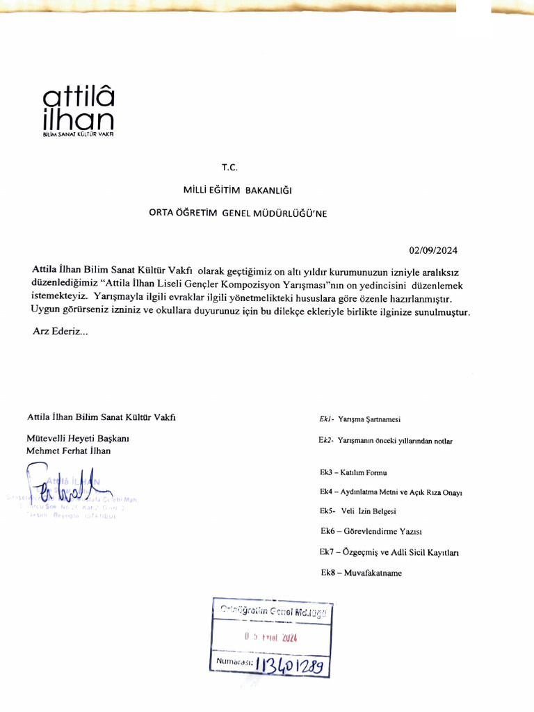 Atilla Ilhan Liseli Gencler Yarisma Eki | PDF