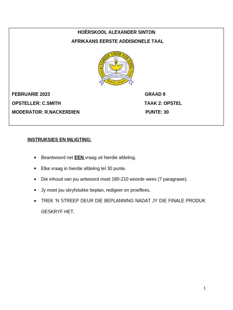 GR8 Taak 2 2022 | PDF