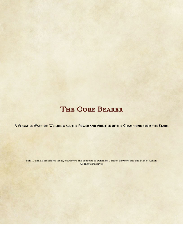 Core Bearer Class Guide for RPGs | PDF