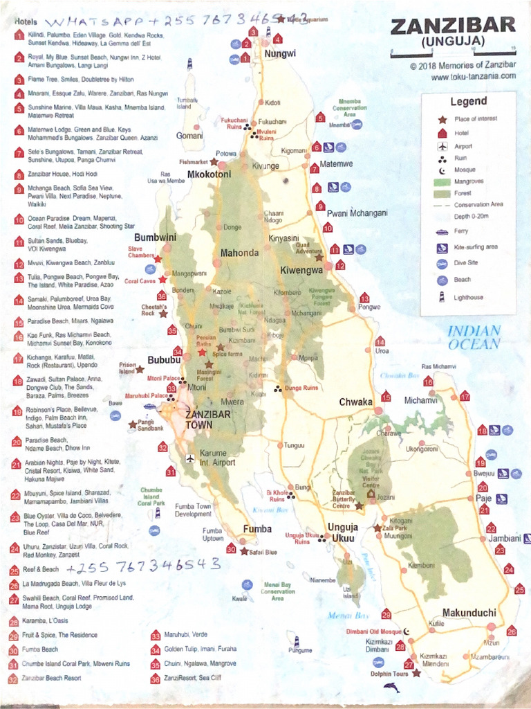 Zanzibar Map | PDF