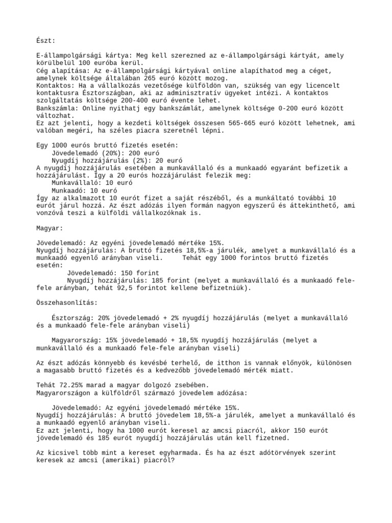 Adó Itt És Ott | PDF