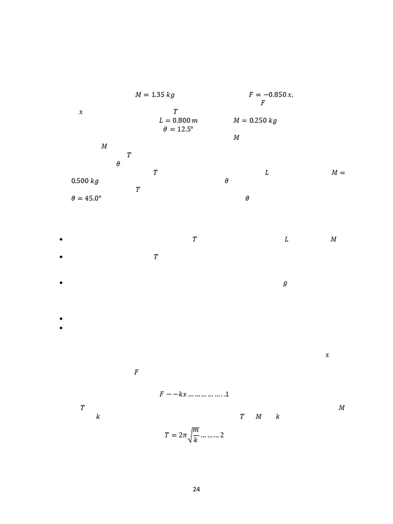 Gnp501s Experiment 4 | PDF | Pendulum | Force