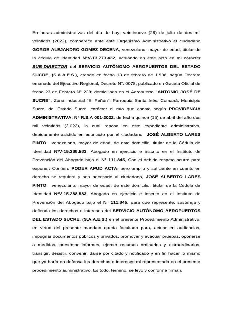 Poder Apud Acta Inspectoria | PDF