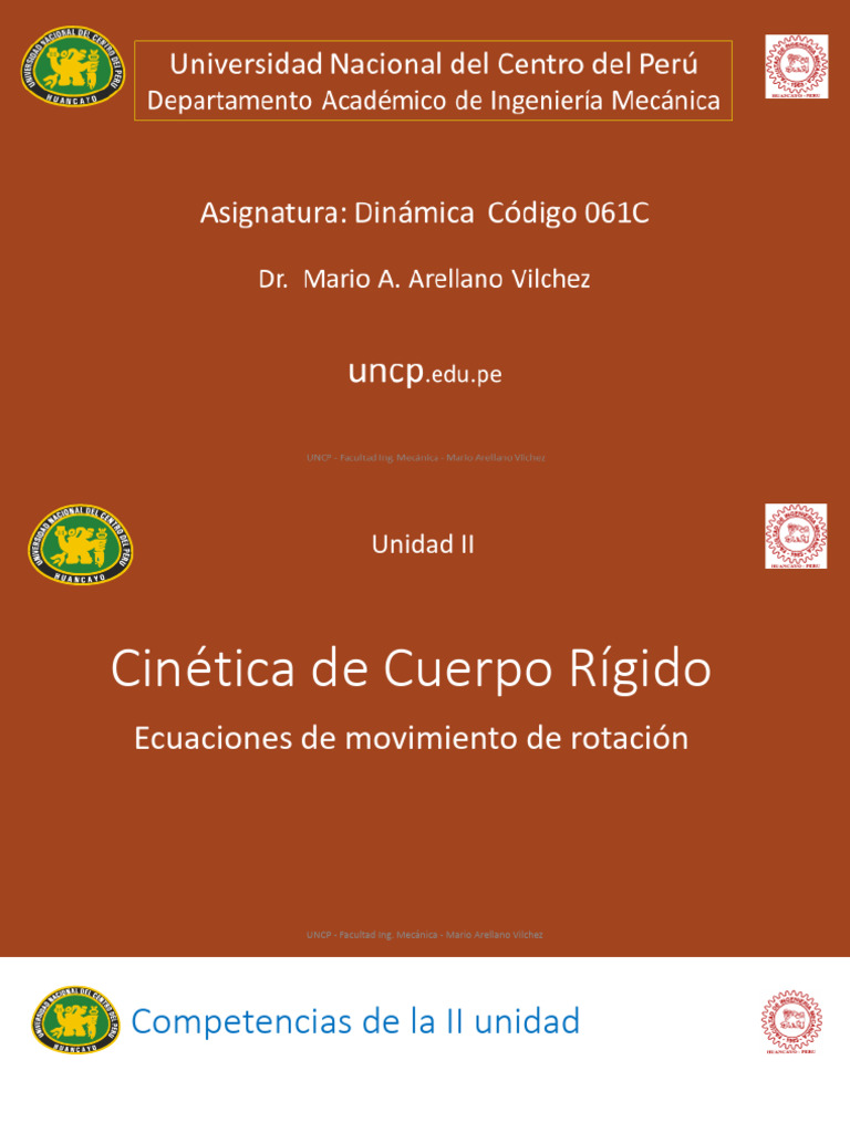 Cinética de Cuerpos Rígidos: Rotación | PDF | Rotación | Mecánica