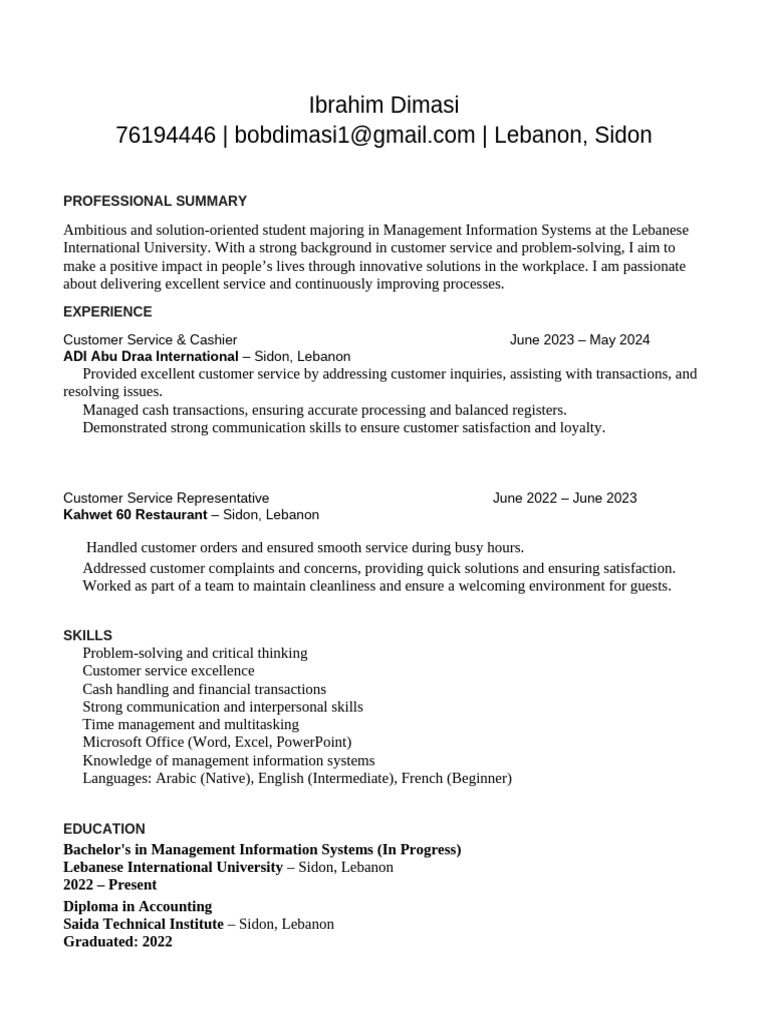 Resume - Template CV3 | PDF