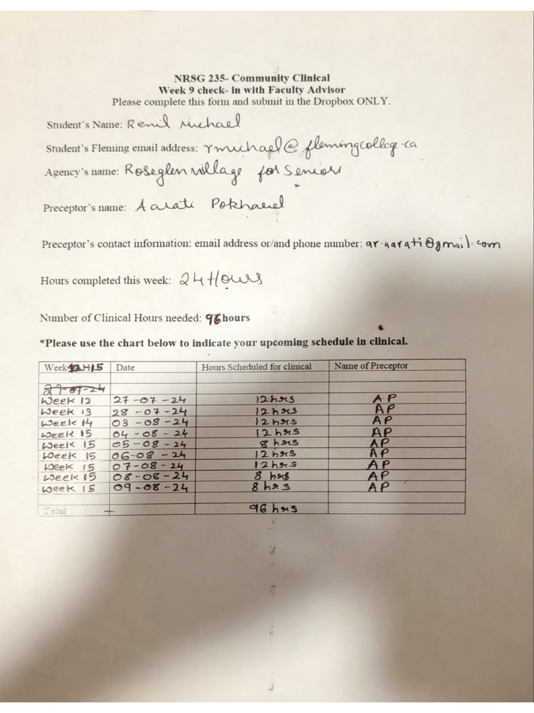 Check in Sheet | PDF