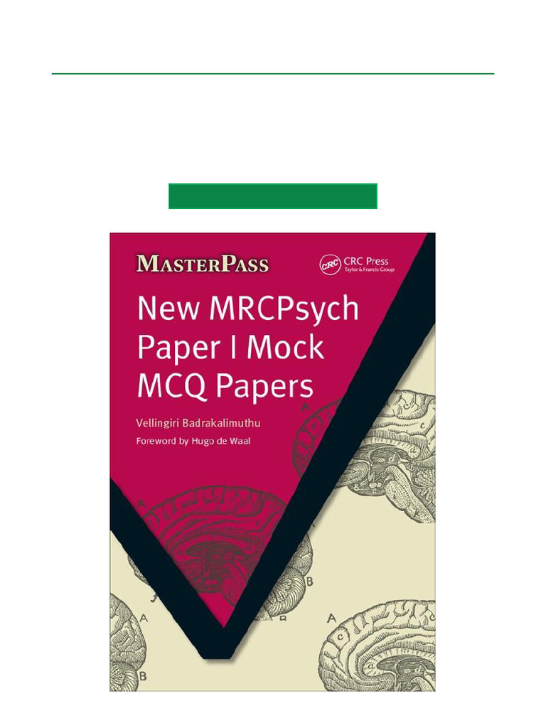 New MRCPsych Paper I Mock MCQ Papers, 1st Edition EPUB DOCX PDF ...