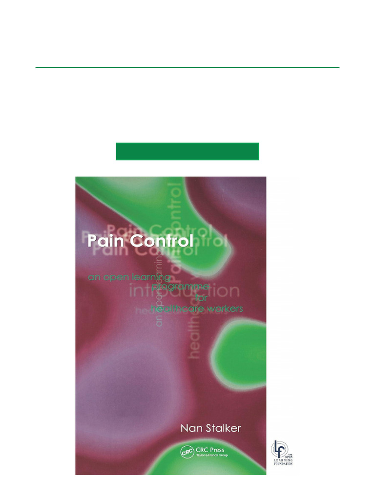Pain Control An Open Learning Introduction For Healthcare Workers 1st ...