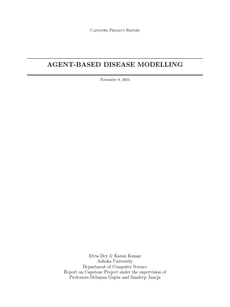 ABM Capstone Project Midterm | PDF | Infection | Agent Based Model