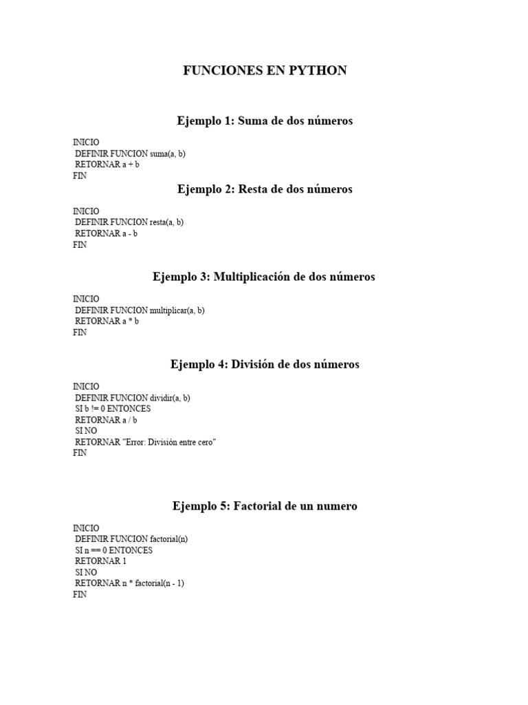 Funciones en Python 20 | PDF