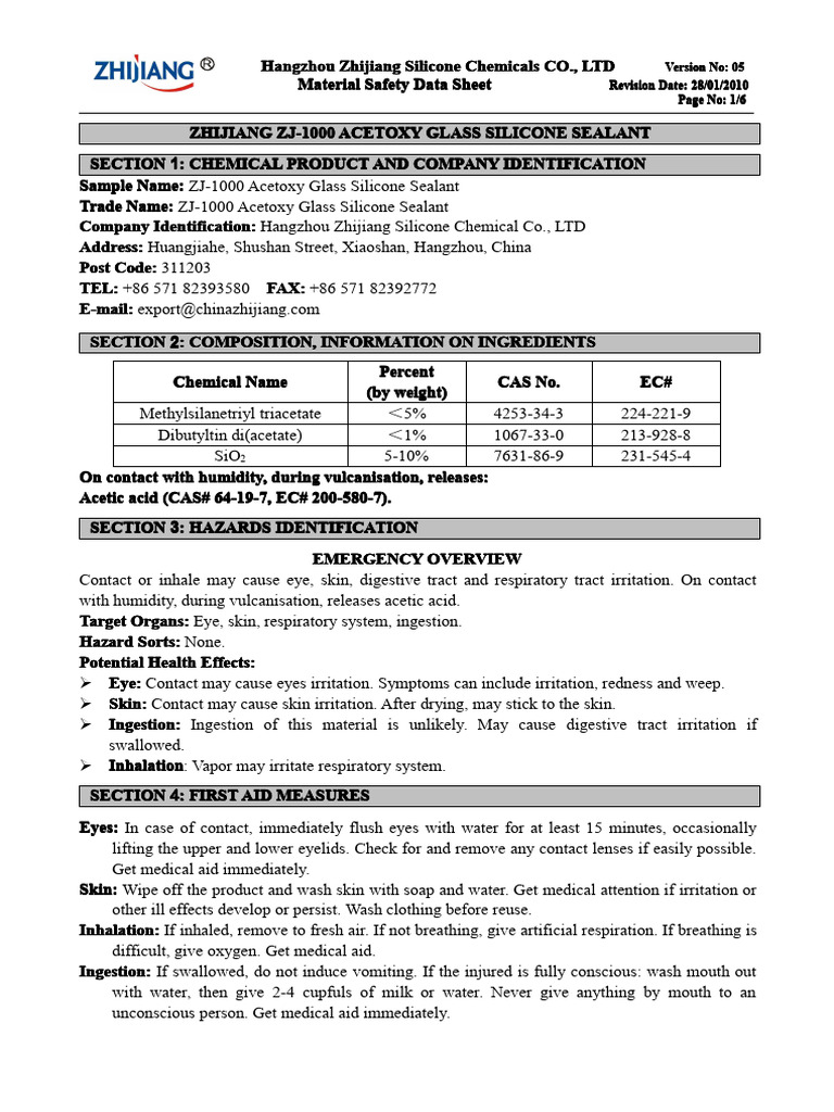 Hoja de Seguridad FT - 1000 Finotech | PDF | Occupational Safety And ...