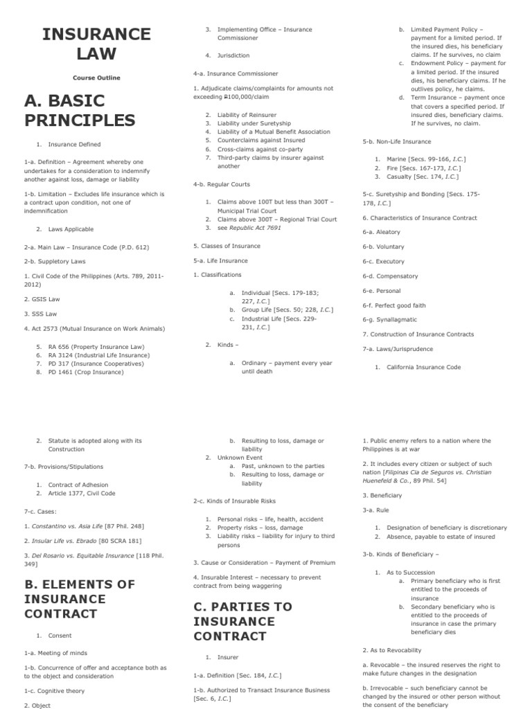 Insurance Law | PDF | Surety Bond | Insurance
