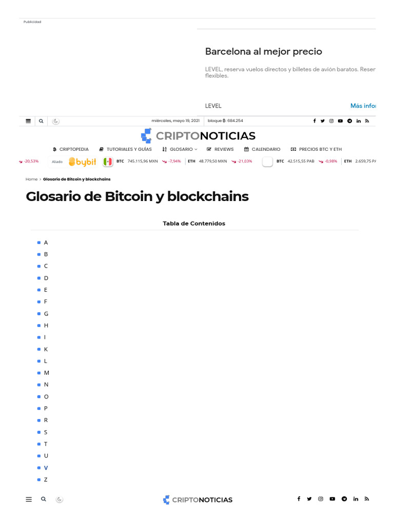 Glosario de Bitcoin y Blockchains | PDF | Criptomoneda | Bitcoin