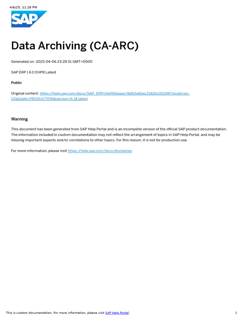 Data Archiving RE Real Estate Management Archiving | PDF | Computer File | Databases