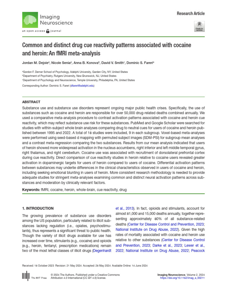 Dejoie, J. ?? ??. 2024 ・ COMMON·AND·DISTINCT·DRUG·CUE·REACTIVITY ...