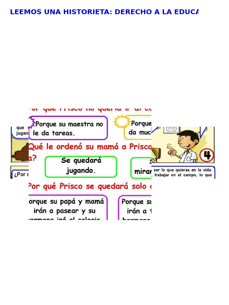 Leemos Una Historieta | PDF