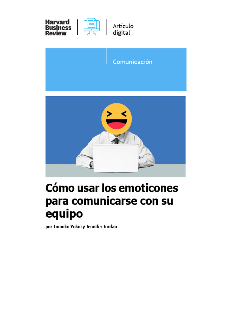 Cmo Usar Los Emoticones para Comunicarse Con Su Equipo 1 | PDF | Las ...