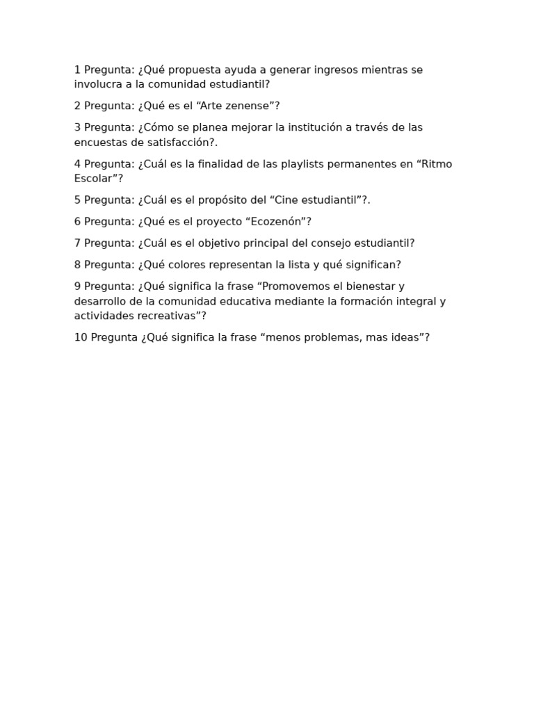 Preguntas de Debate | PDF