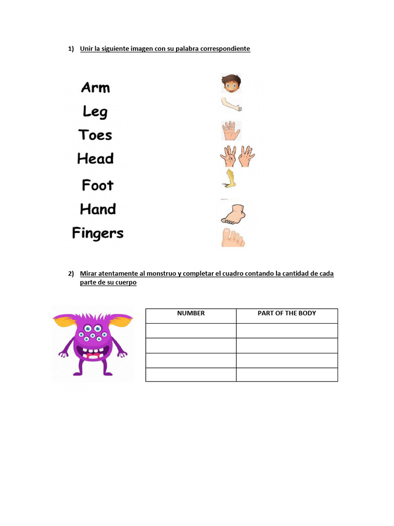 Body Part 2-Exercises | PDF