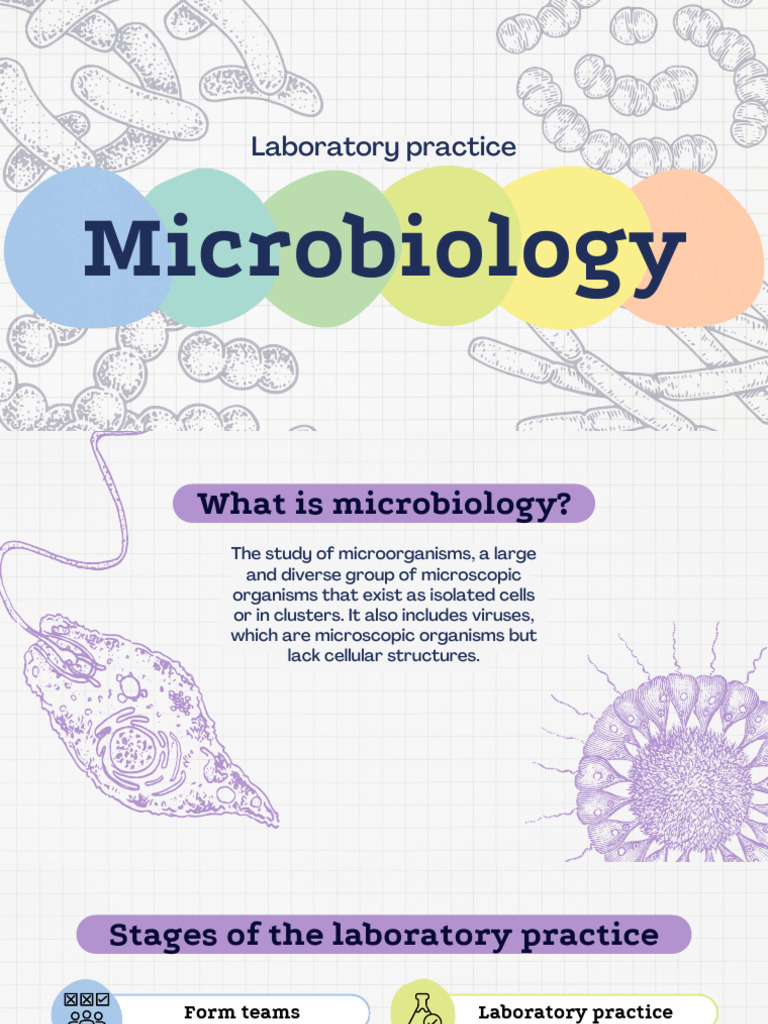 Laboratory Practice Microbiology Presentation in Pastel Colors Sketch ...