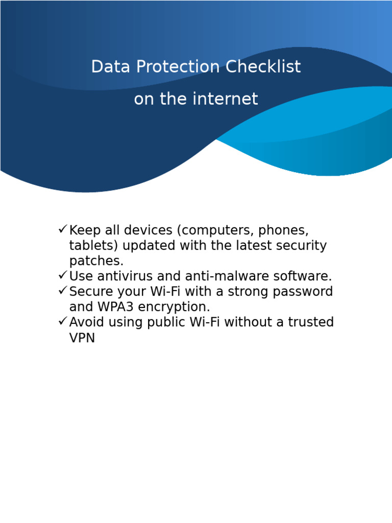 Data Protection Checklist | PDF