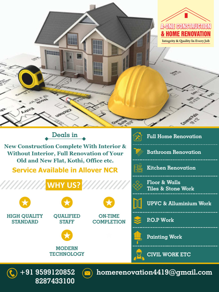 A-One Construction Services Overview | PDF