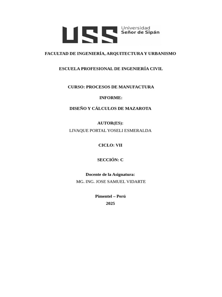 Diseño de Mazarota en Fundición Metálica | PDF | Diseño