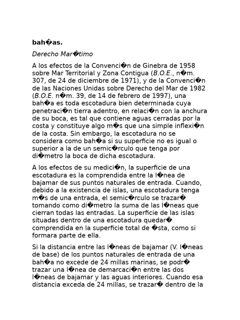 Definición y Regulación de Bahías | PDF