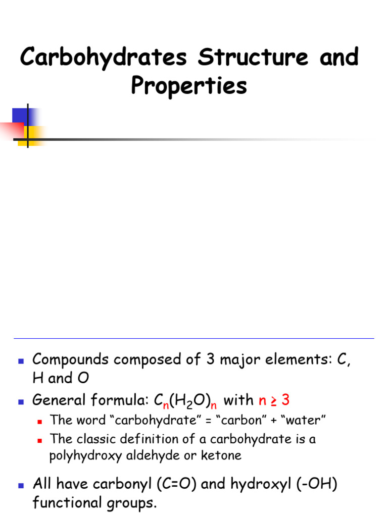 2 - Carbohydrates Structure and Properties-SU | PDF | Carbohydrates ...