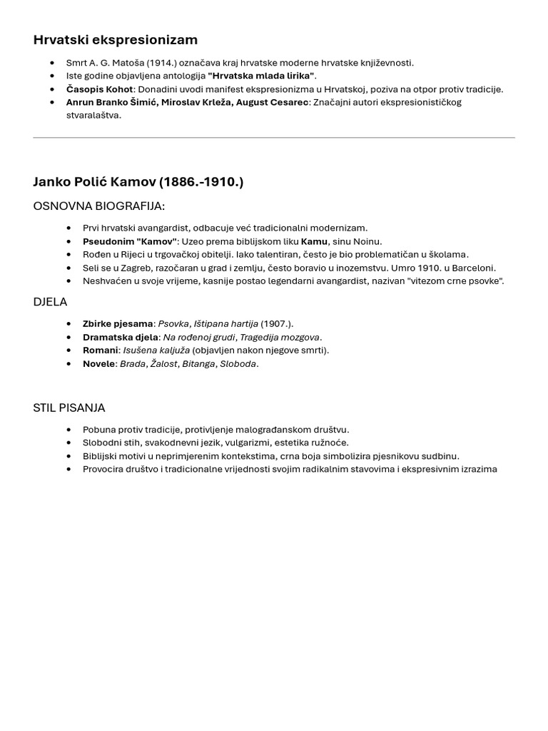 Hrvatski Ekspresionizam | PDF