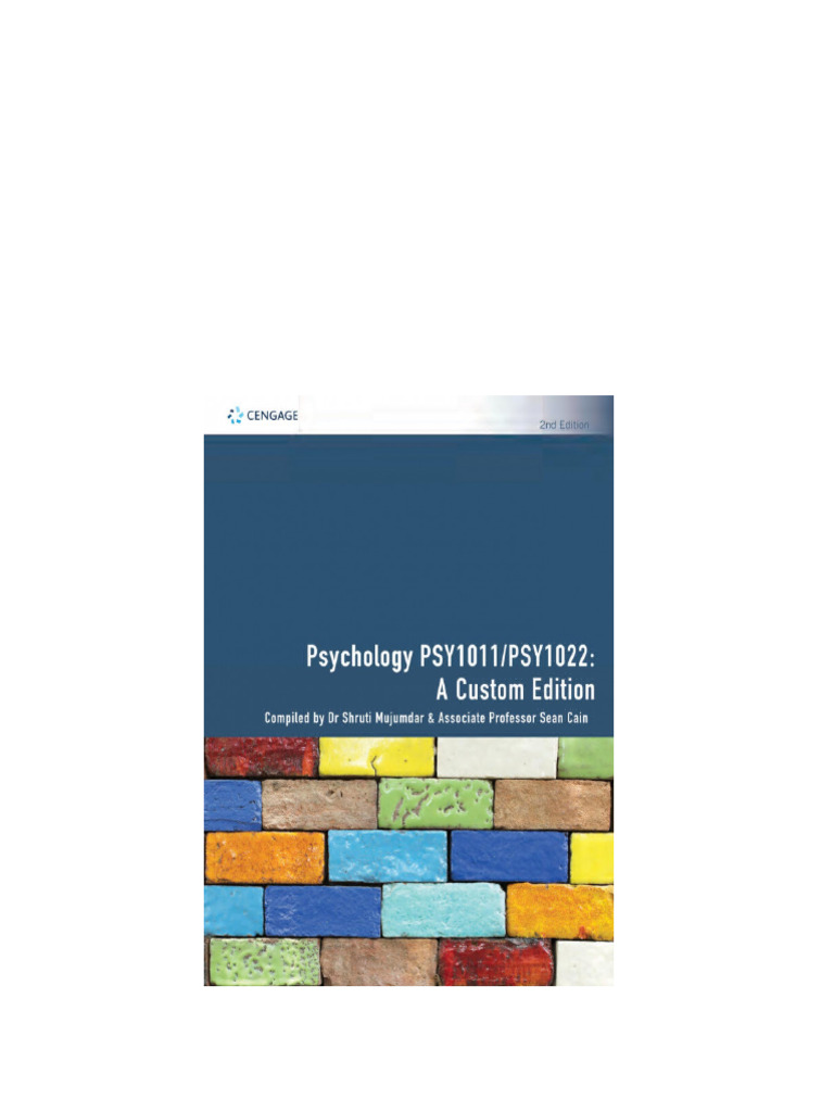 Psychology Psy1011/Psy1022: A Custom Edition Douglas A. Bernstein 2Nd ...