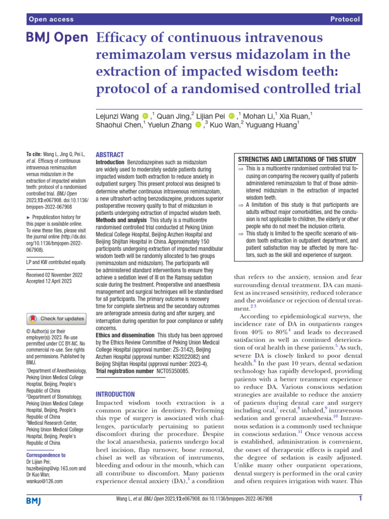Efficacy of Continuous Intravenous Remimazolam Versus Midazolam in The ...