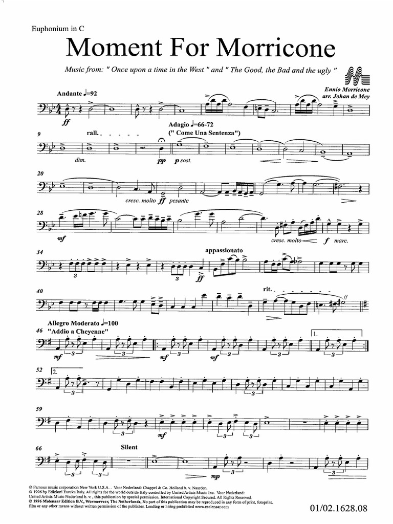 767 Morricone - Moment For Morricone - Euphonium C | PDF