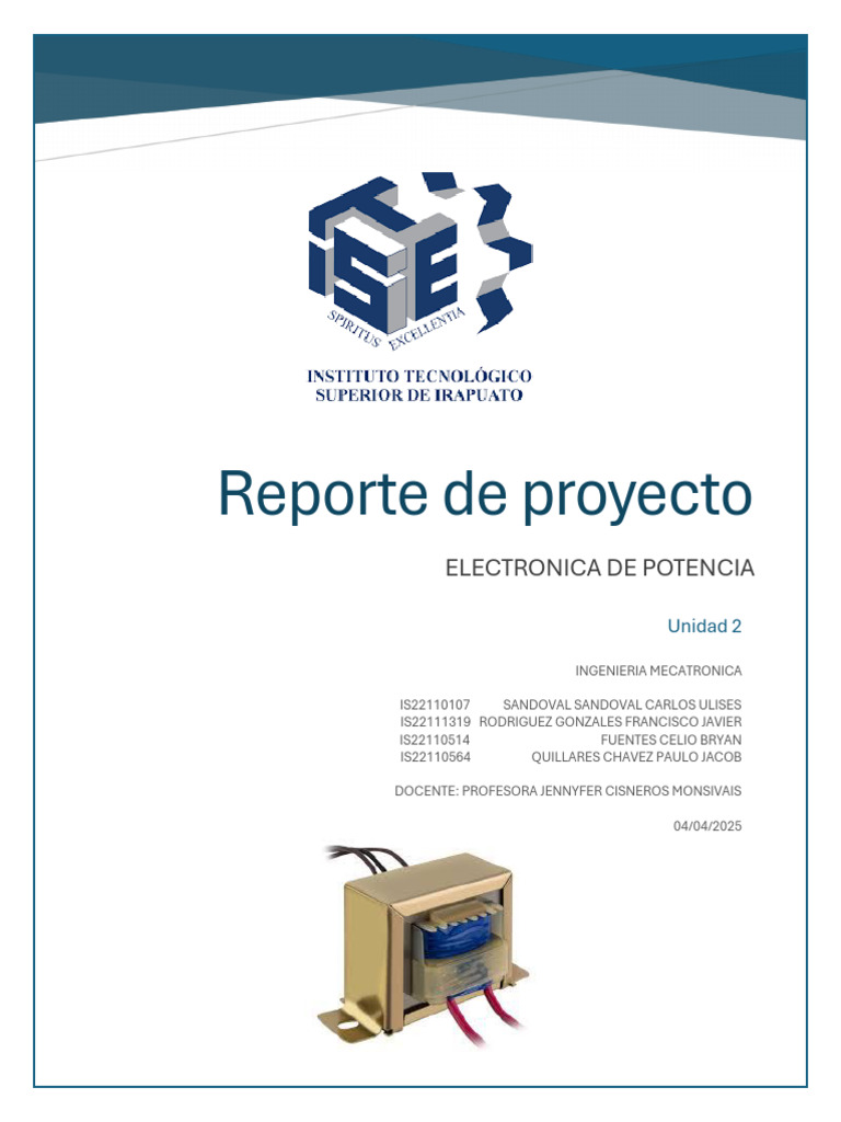 Proyecto Transformador | PDF | Transformador | Inductor