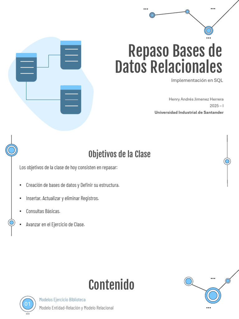 Unidad 1 - Repaso Bases de Datos Relacionales - Clase 2 | PDF | SQL | Bases de datos