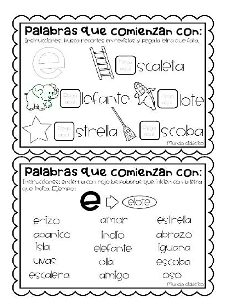 Palabras Con E[1] | PDF