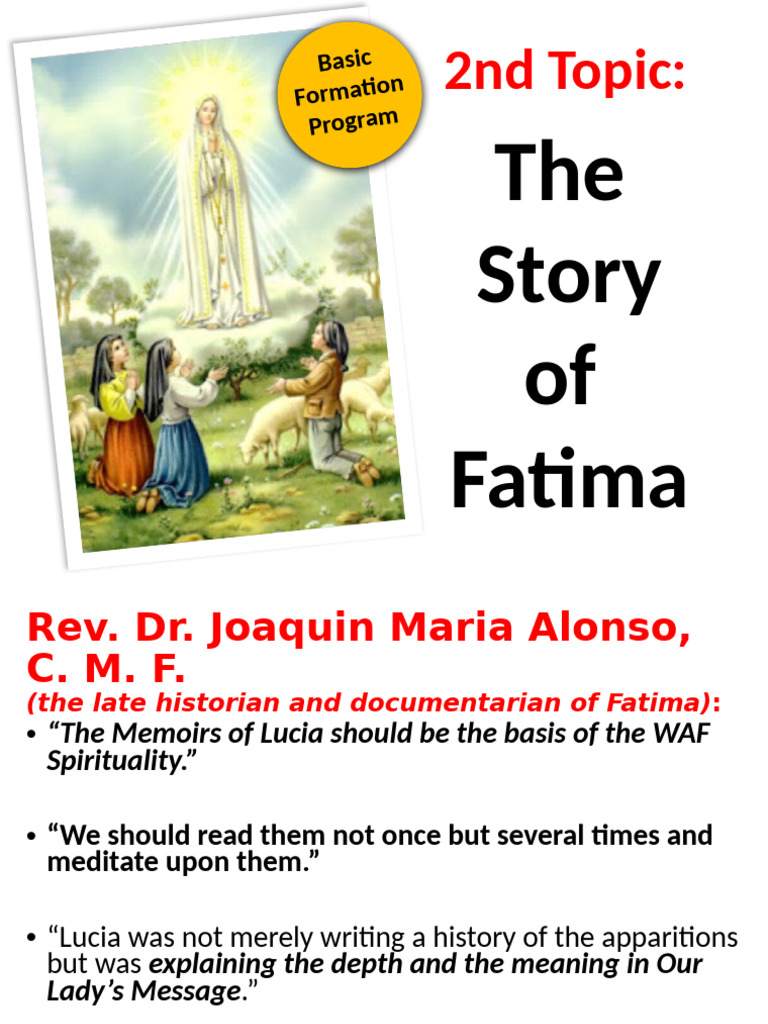 Fatima Apparitions and Spiritual Teachings | PDF | Our Lady Of Fátima ...